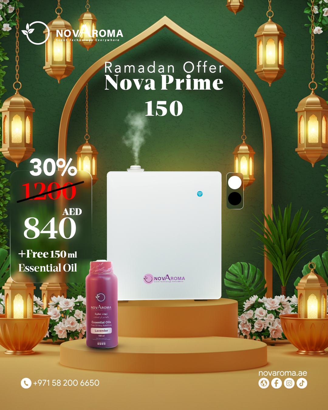 Nova Prime 150 with 150 ml Essential oil – Novaroma